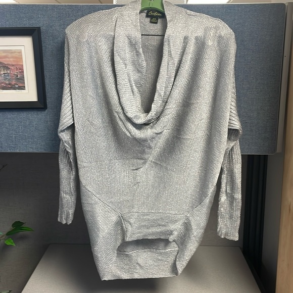 Cartise | Sweaters | Sparkly Silver Sweater | Poshmark
